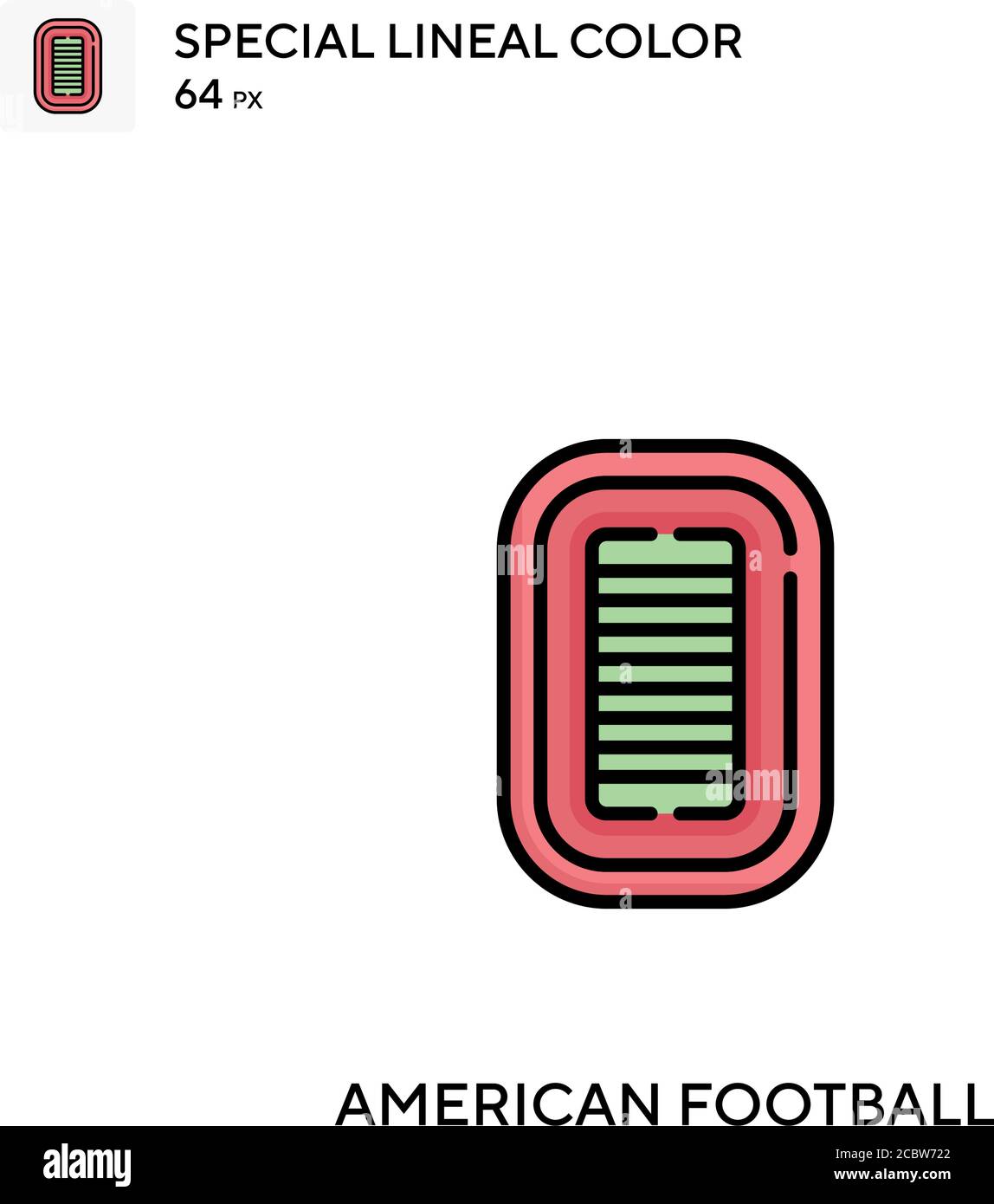 American football Special lineal color vector icon. American football ...