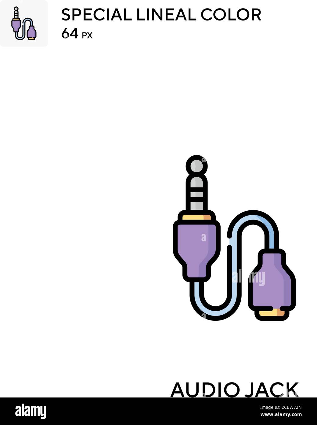 Audio jack Special lineal color vector icon. Audio jack icons for your ...