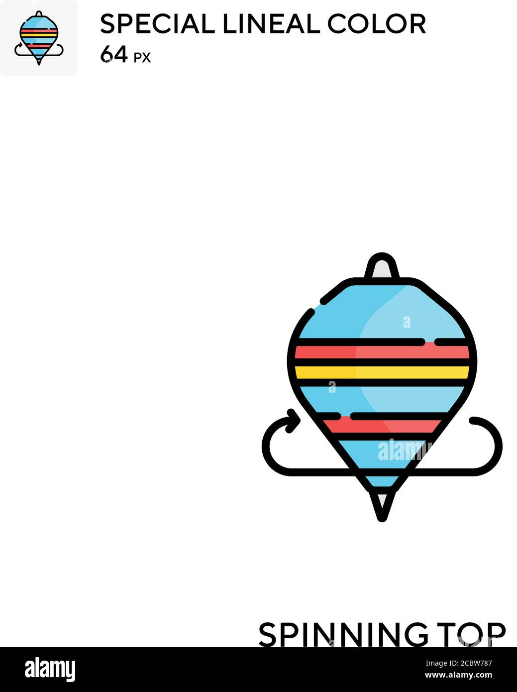 Spinning top Special lineal color vector icon. Spinning top icons for your business project ...