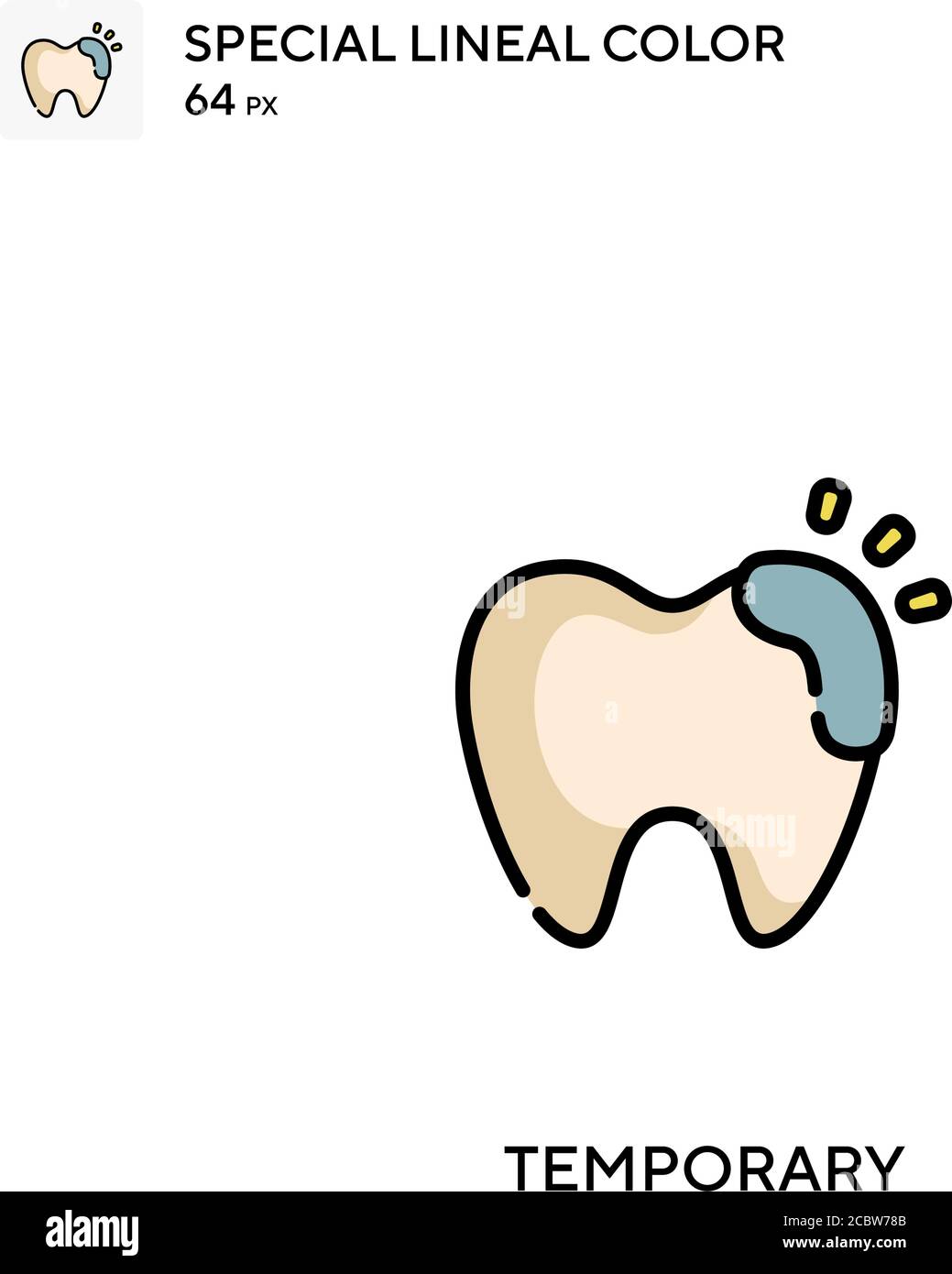 Temporary Special lineal color vector icon. Temporary icons for your ...