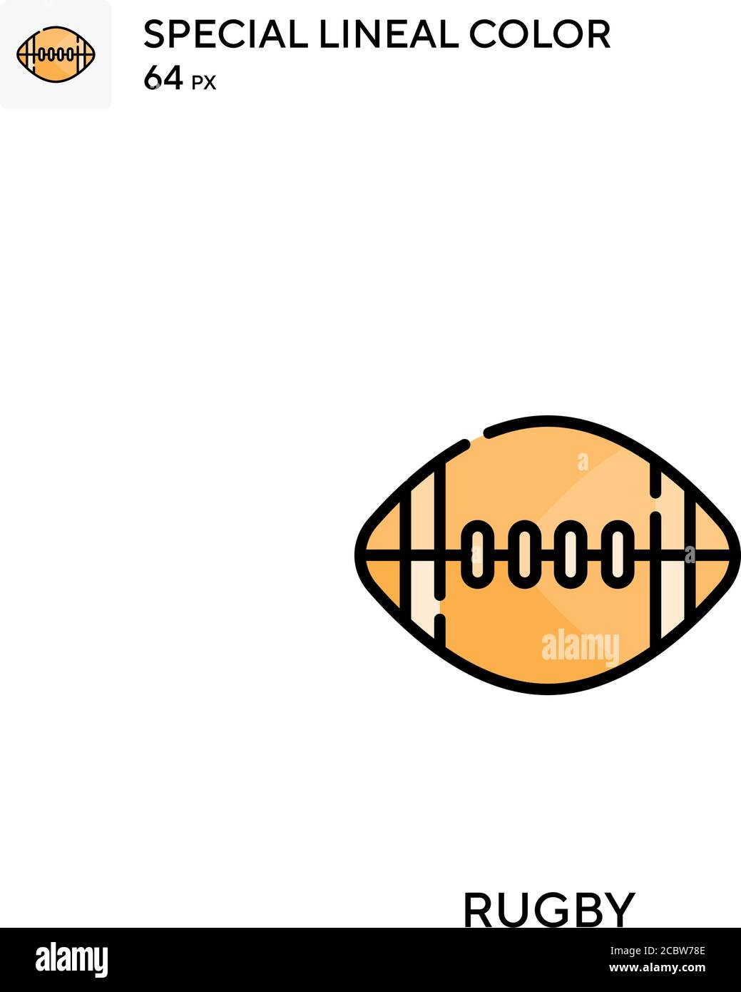 Rugby Special lineal color vector icon. Rugby icons for your business ...