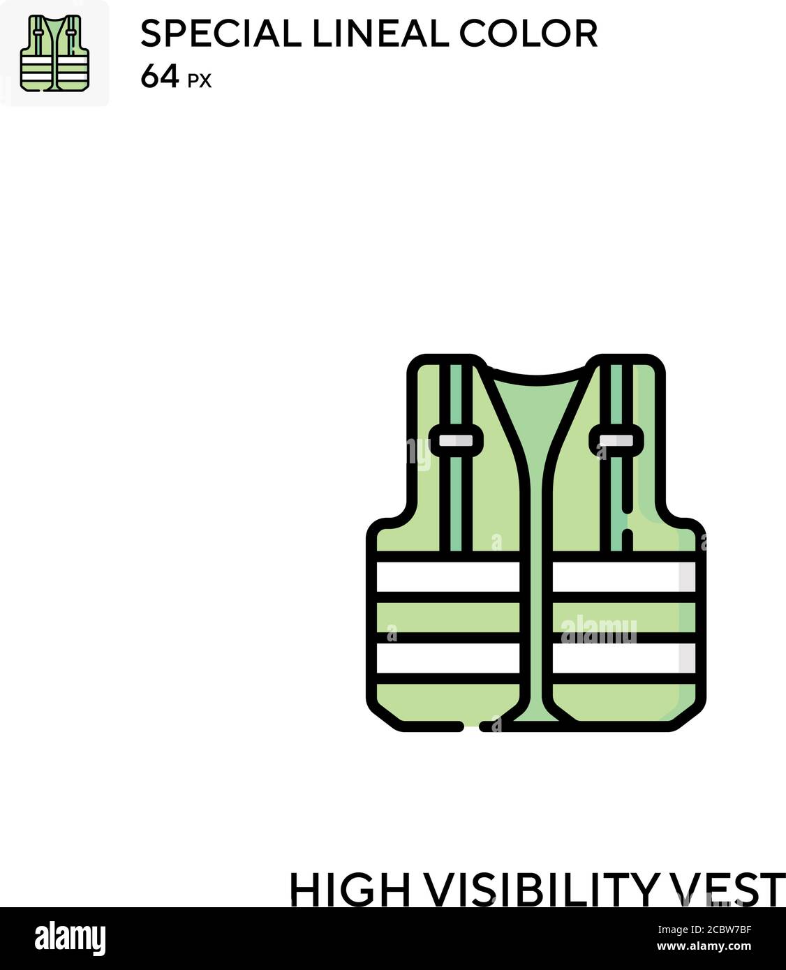 High visibility vest Special lineal color vector icon. High visibility ... High visibility vest Special lineal color vector icon. High visibility ...