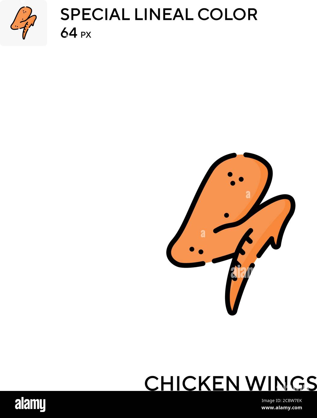 Chicken wings Special lineal color vector icon. Chicken wings icons for ...