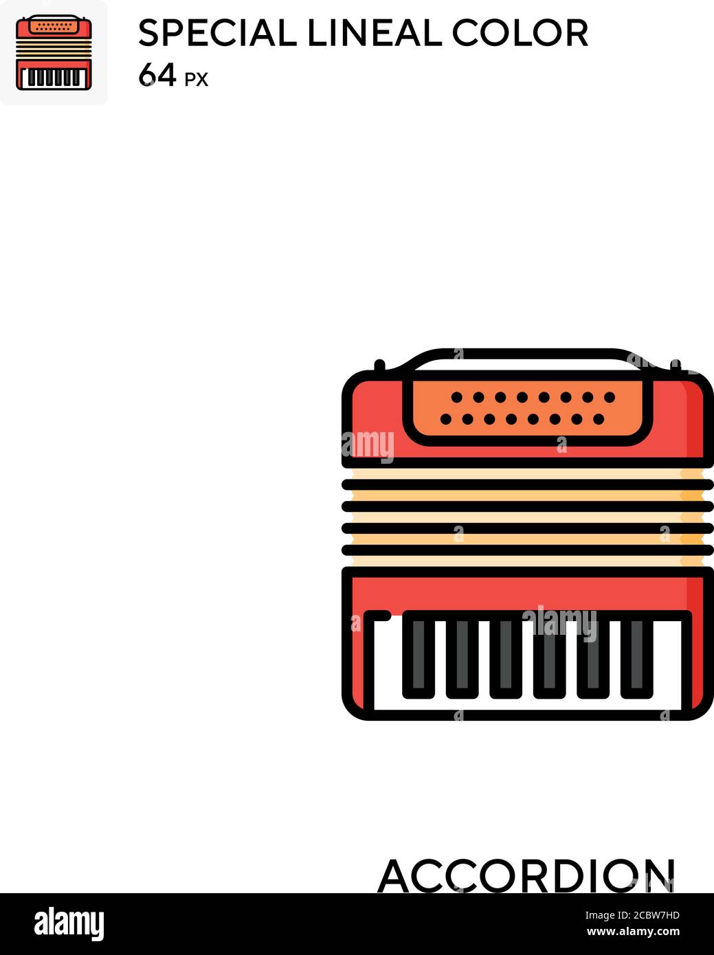Accordion Special lineal color vector icon. Accordion icons for your ...