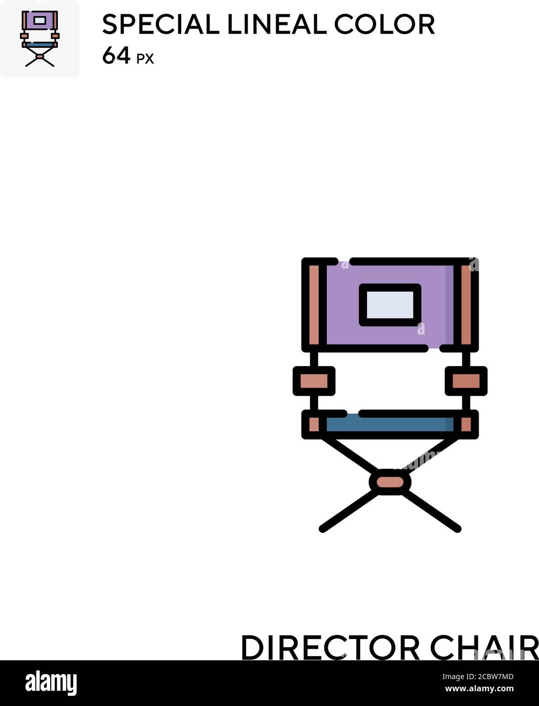 Director chair Special lineal color vector icon. Director chair icons ...
