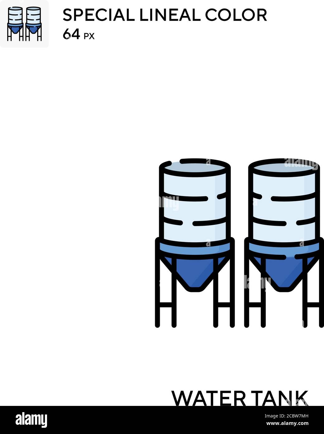 Water tank Special lineal color vector icon. Water tank icons for your ...