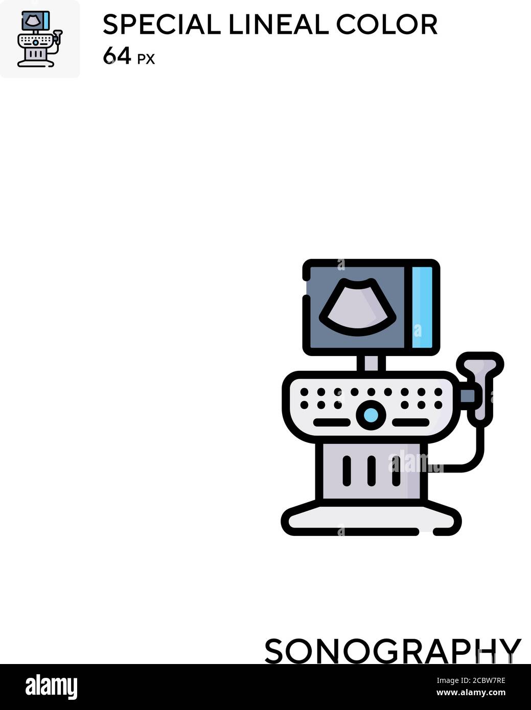 Sonography Special lineal color vector icon. Sonography icons for your business project Stock ...