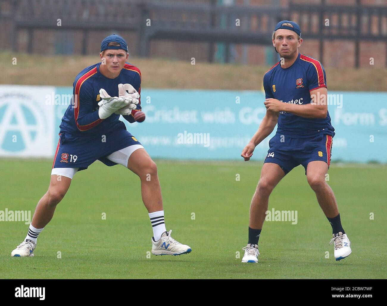 HOVE, United Kingdom, AUGUST 15: L-R Essex's Michael Pepper and Essex's ...