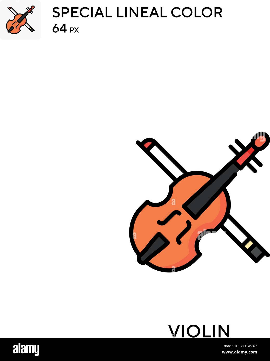 Violin Special lineal color vector icon. Violin icons for your business ...