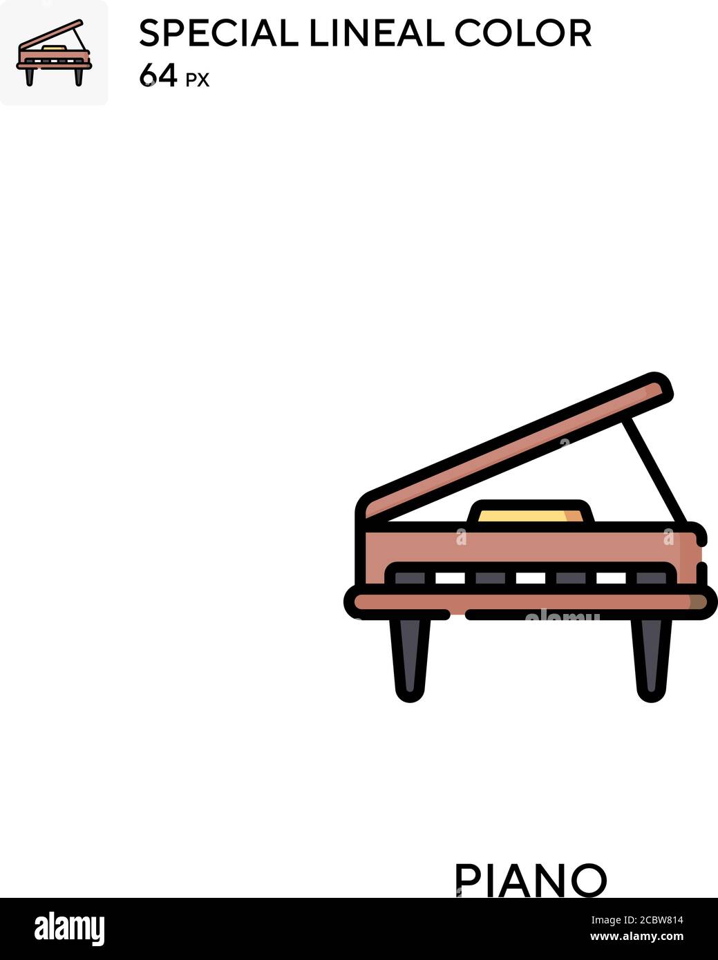 Piano Special lineal color vector icon. Piano icons for your business ...