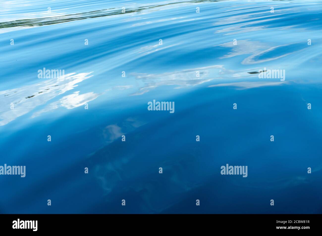 Top view pattern wave. Blue color deep ocean water. Sea surface. Soft ...