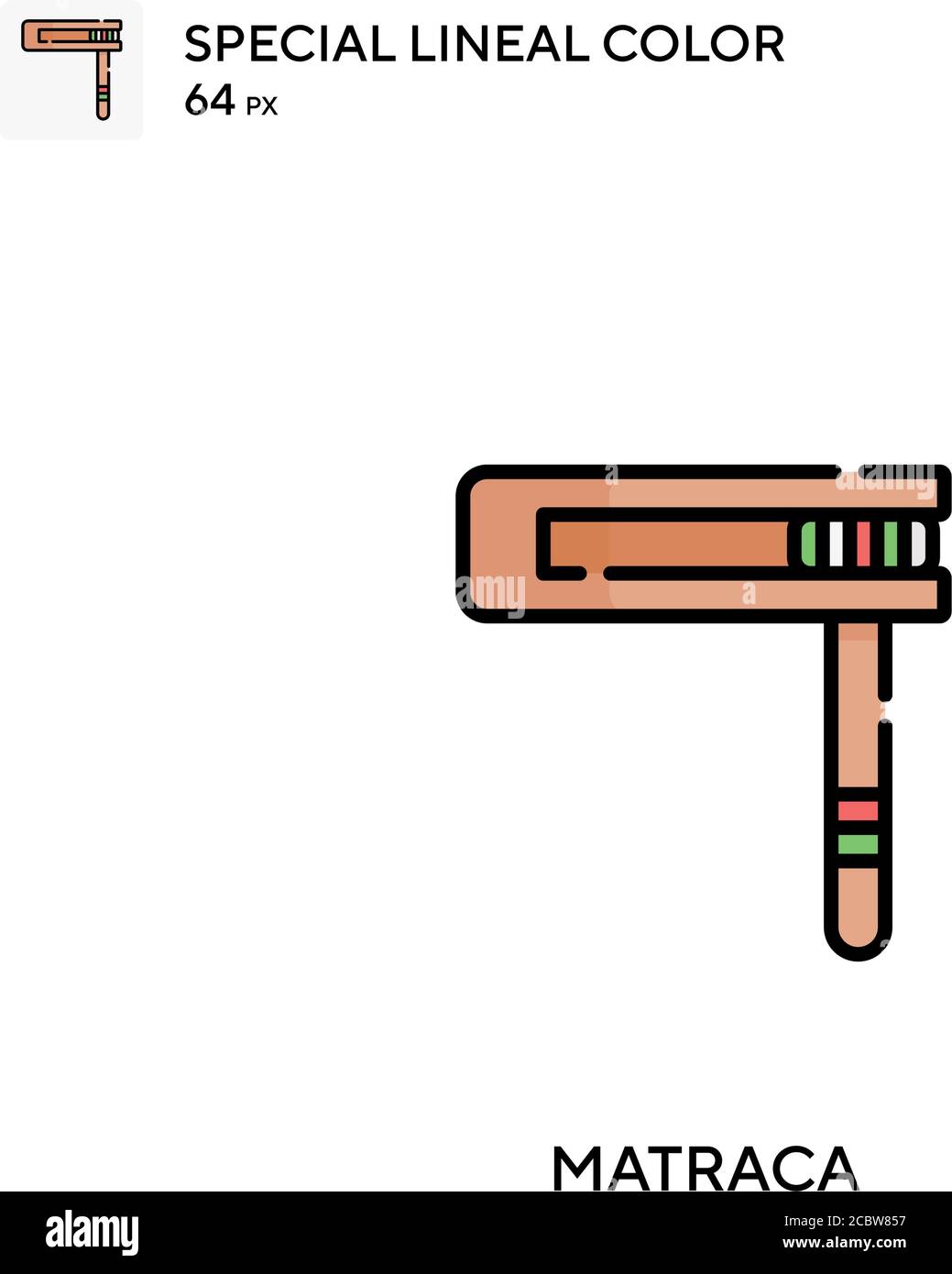 Matraca Special lineal color vector icon. Matraca icons for your ...
