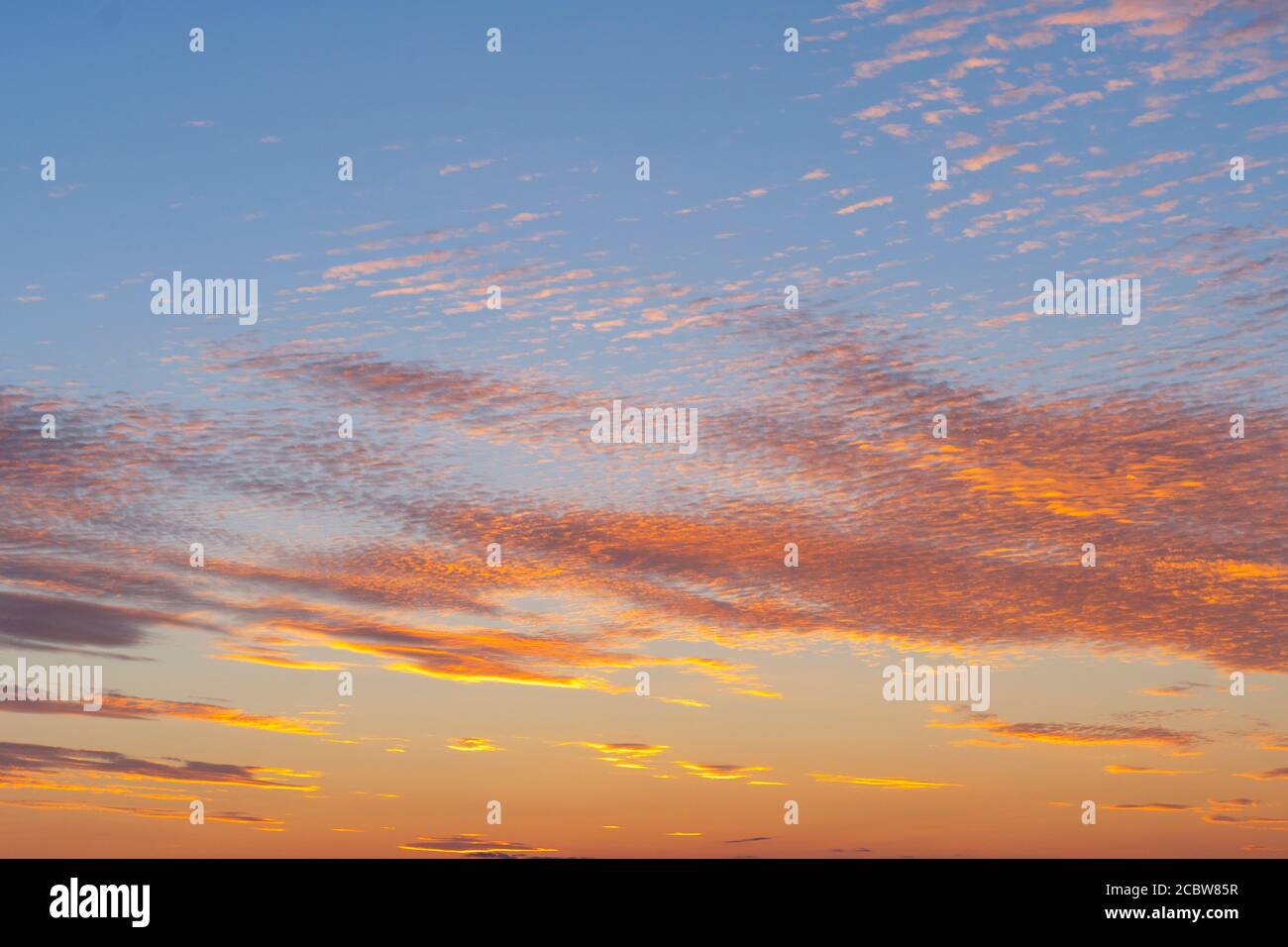 Sunset sky texture background. Cloudscape. Orange texture of clouds ...