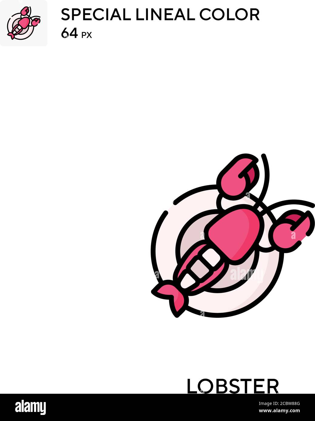 Lobster Special lineal color vector icon. Lobster icons for your ...
