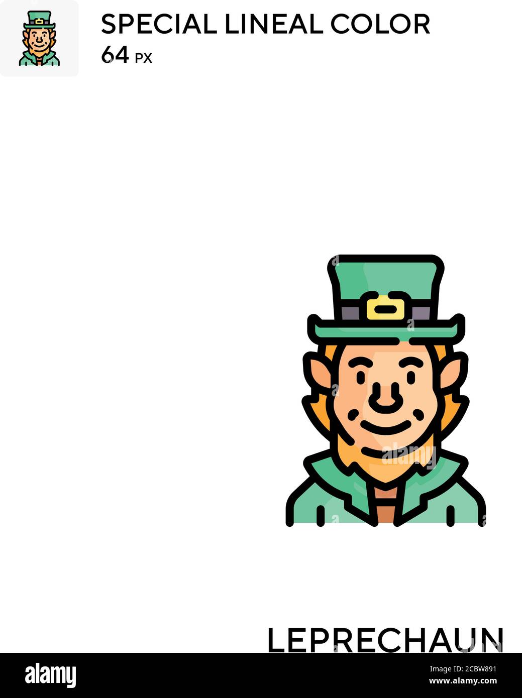 Leprechaun Special lineal color vector icon. Leprechaun icons for your ...