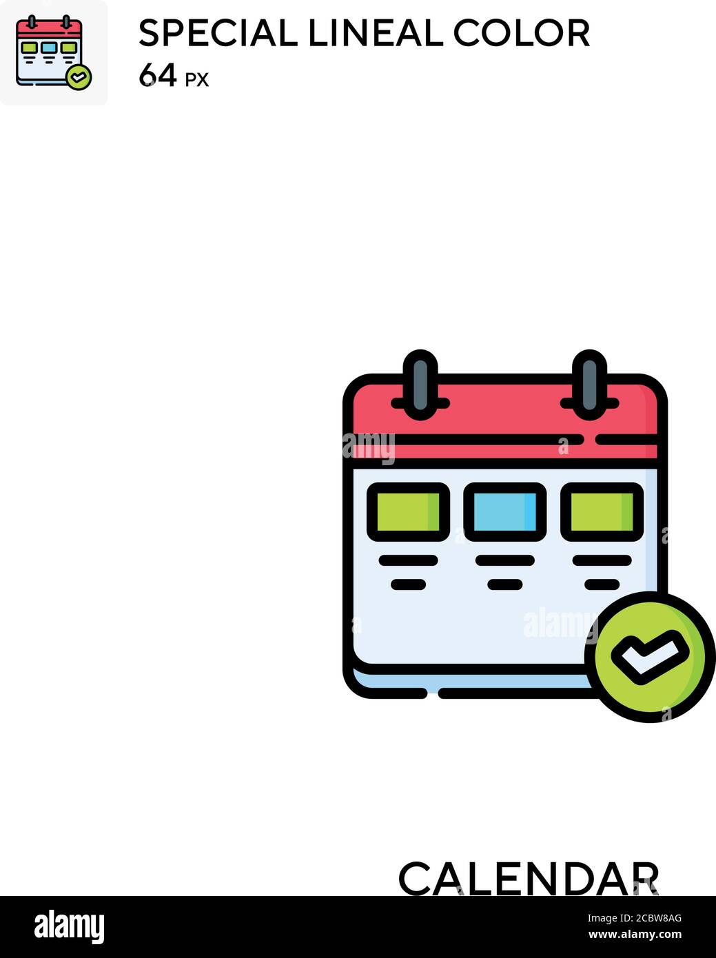 Calendar Special lineal color vector icon. Calendar icons for your ...