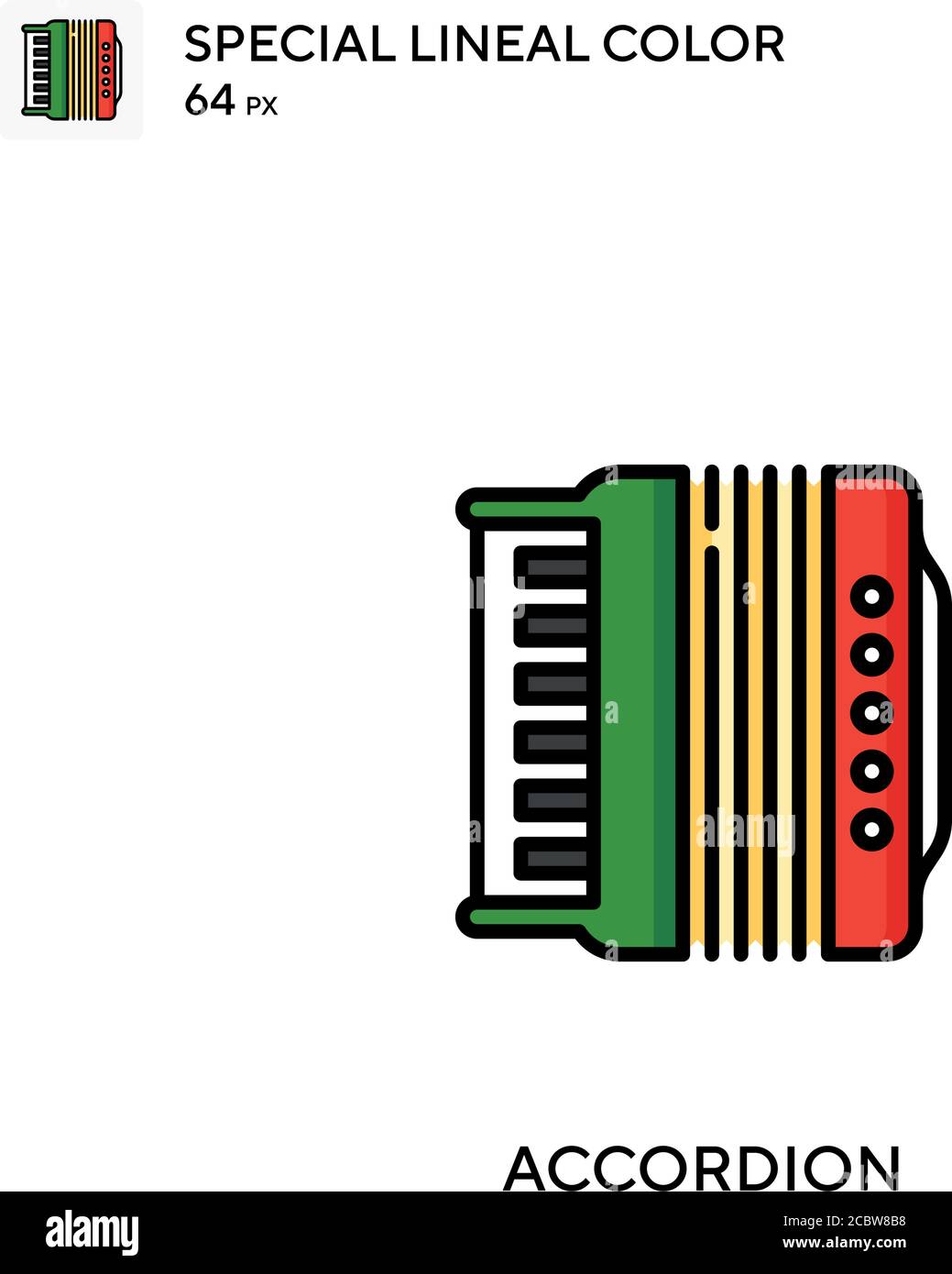 Accordion Special lineal color vector icon. Accordion icons for your ...