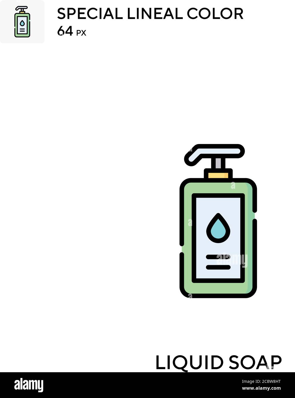 Liquid soap Special lineal color vector icon. Liquid soap icons for ...