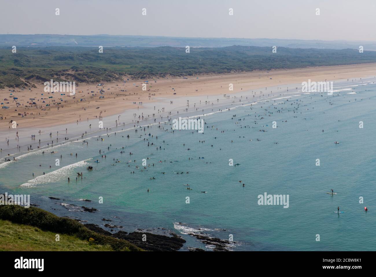 Aerial view north devon seaside hi-res stock photography and images - Alamy