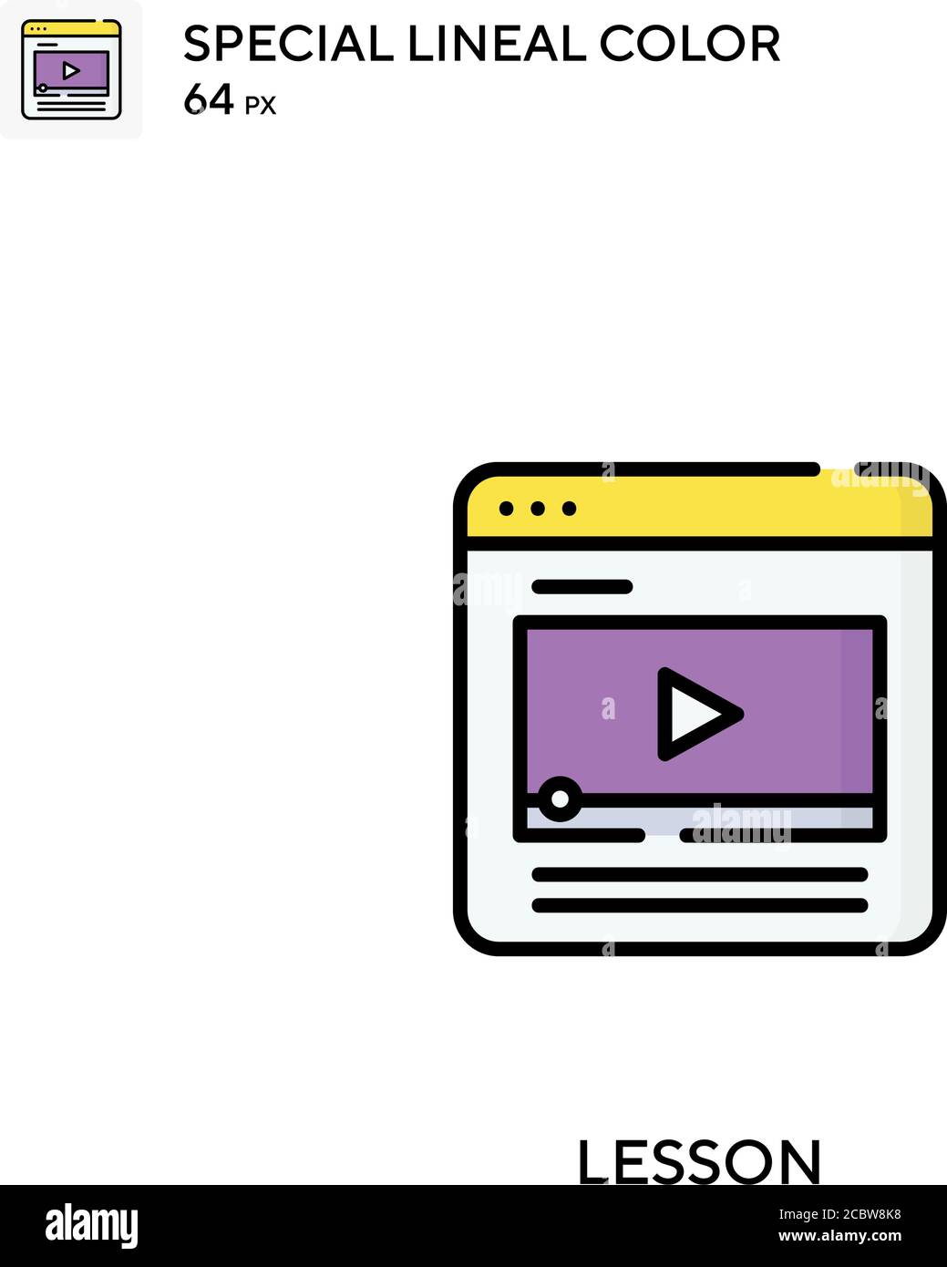 Lesson Special lineal color vector icon. Lesson icons for your business ...