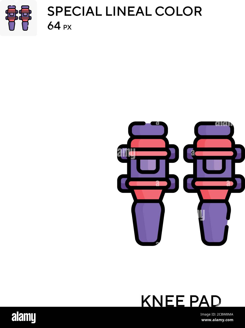 Knee pad Special lineal color vector icon. Knee pad icons for your ...