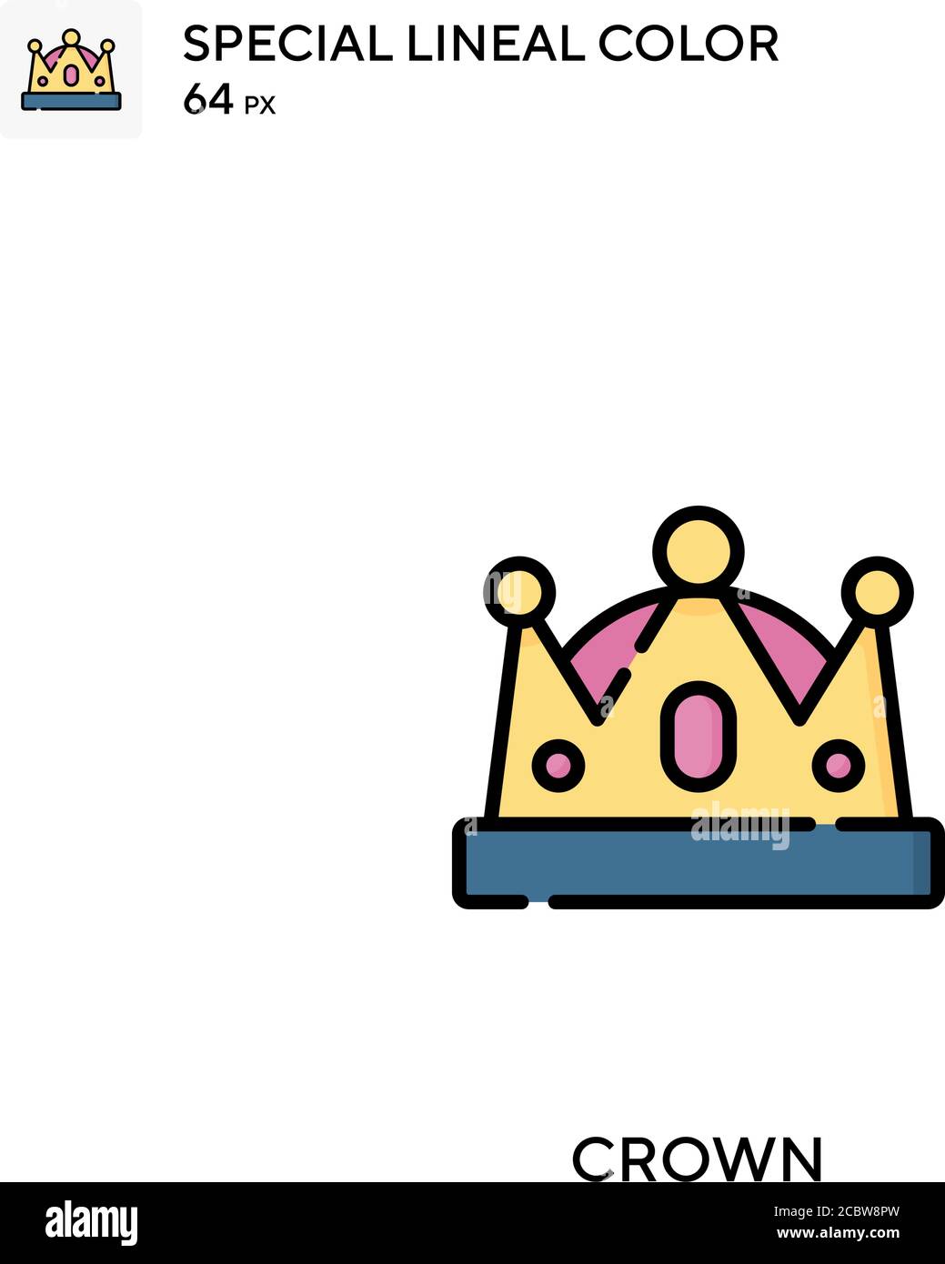 Crown Special lineal color vector icon. Crown icons for your business ...