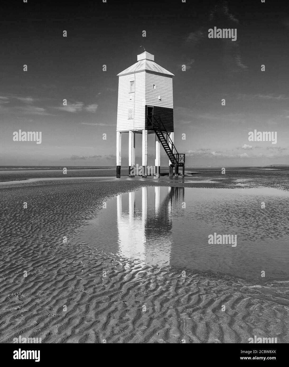 Brean Low Lighthouse Stock Photo - Alamy