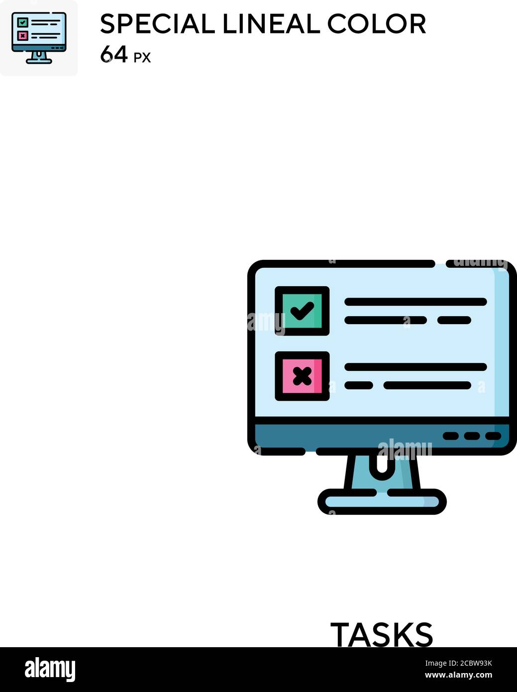 Tasks Special lineal color vector icon. Tasks icons for your business ...