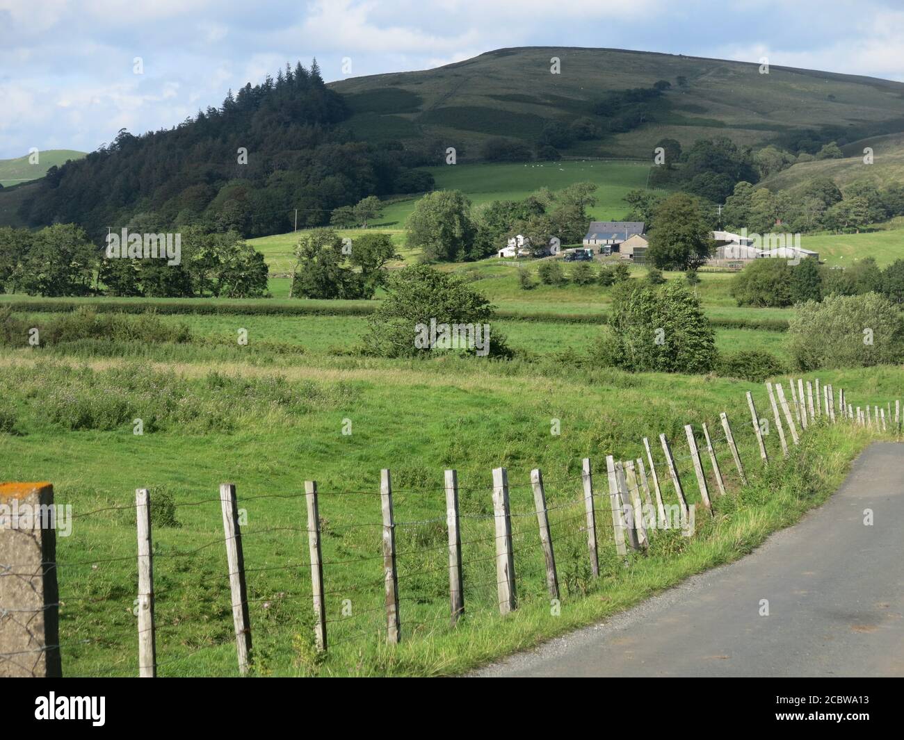 View of the rolling Lancashire countryside in the Ribble Valley with ...