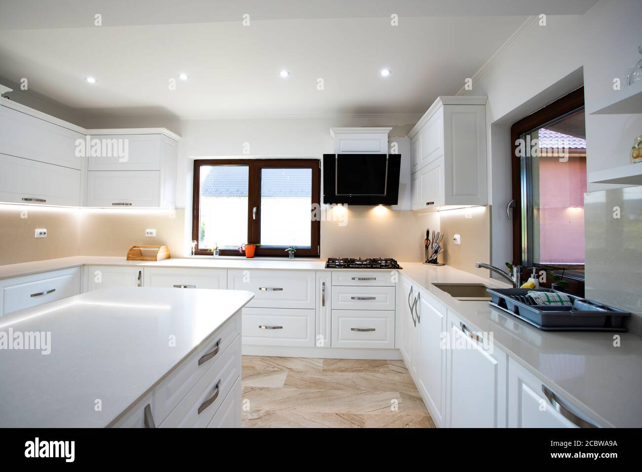 Modern, contemporary kitchen room interior Stock Photo - Alamy
