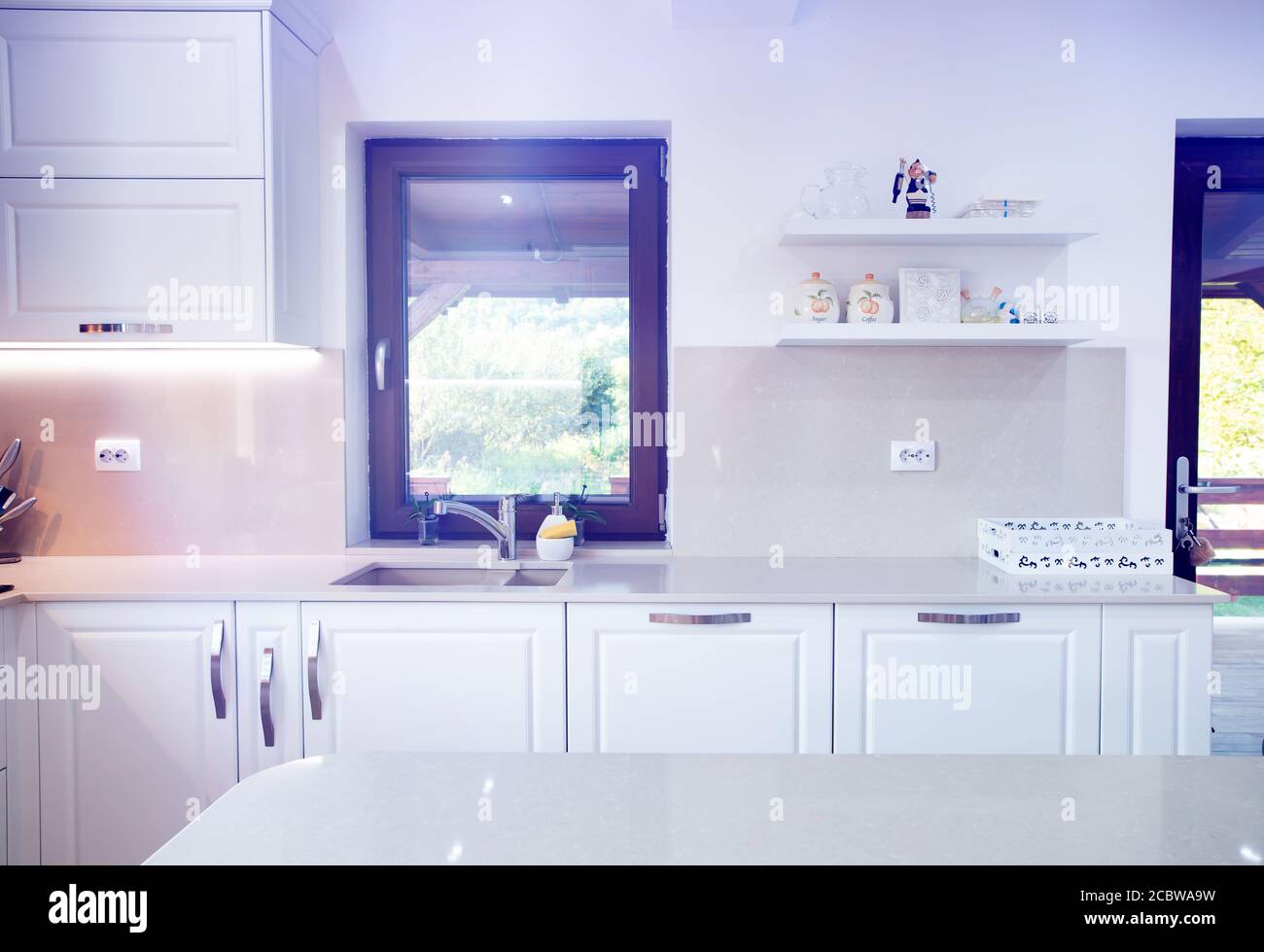 Modern, contemporary kitchen room interior Stock Photo - Alamy