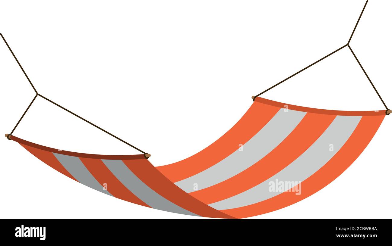 Striped hammock icon. Cartoon of striped hammock vector icon for web ...