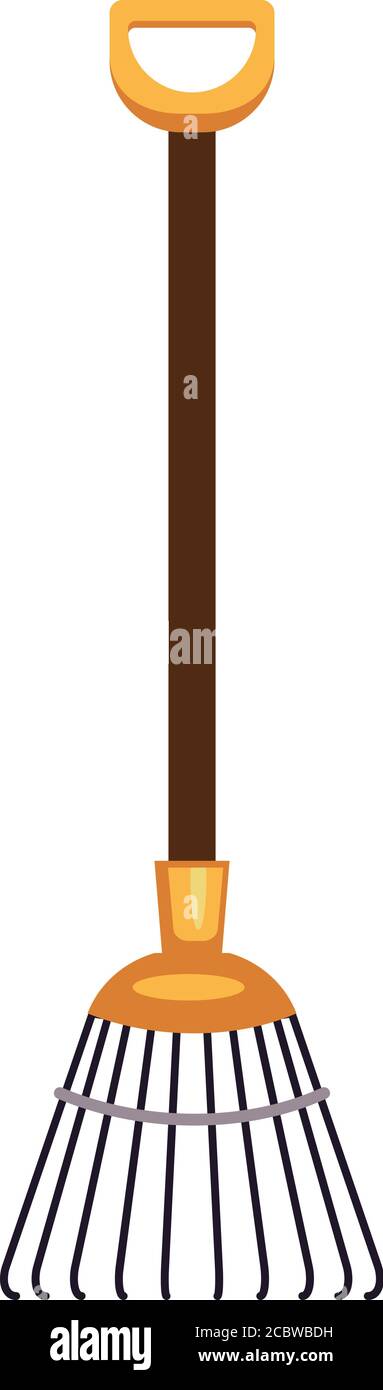 Leaf rake icon. Cartoon of leaf rake vector icon for web design ...