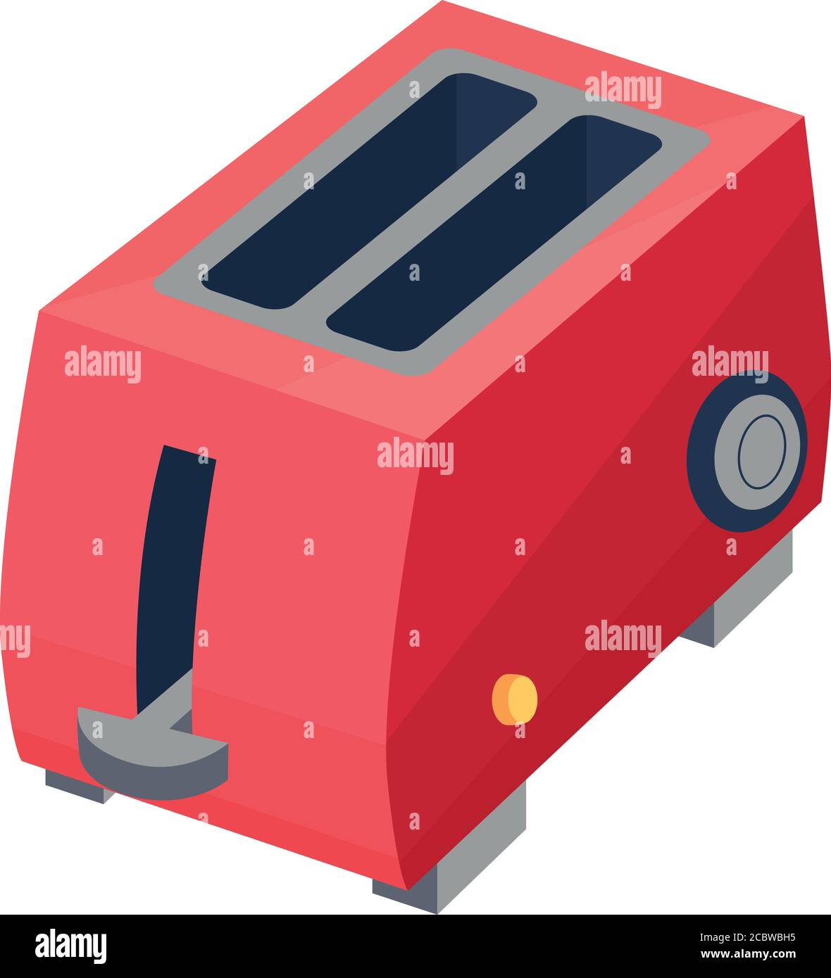 Retro red toaster icon. Cartoon of retro red toaster vector icon for ...