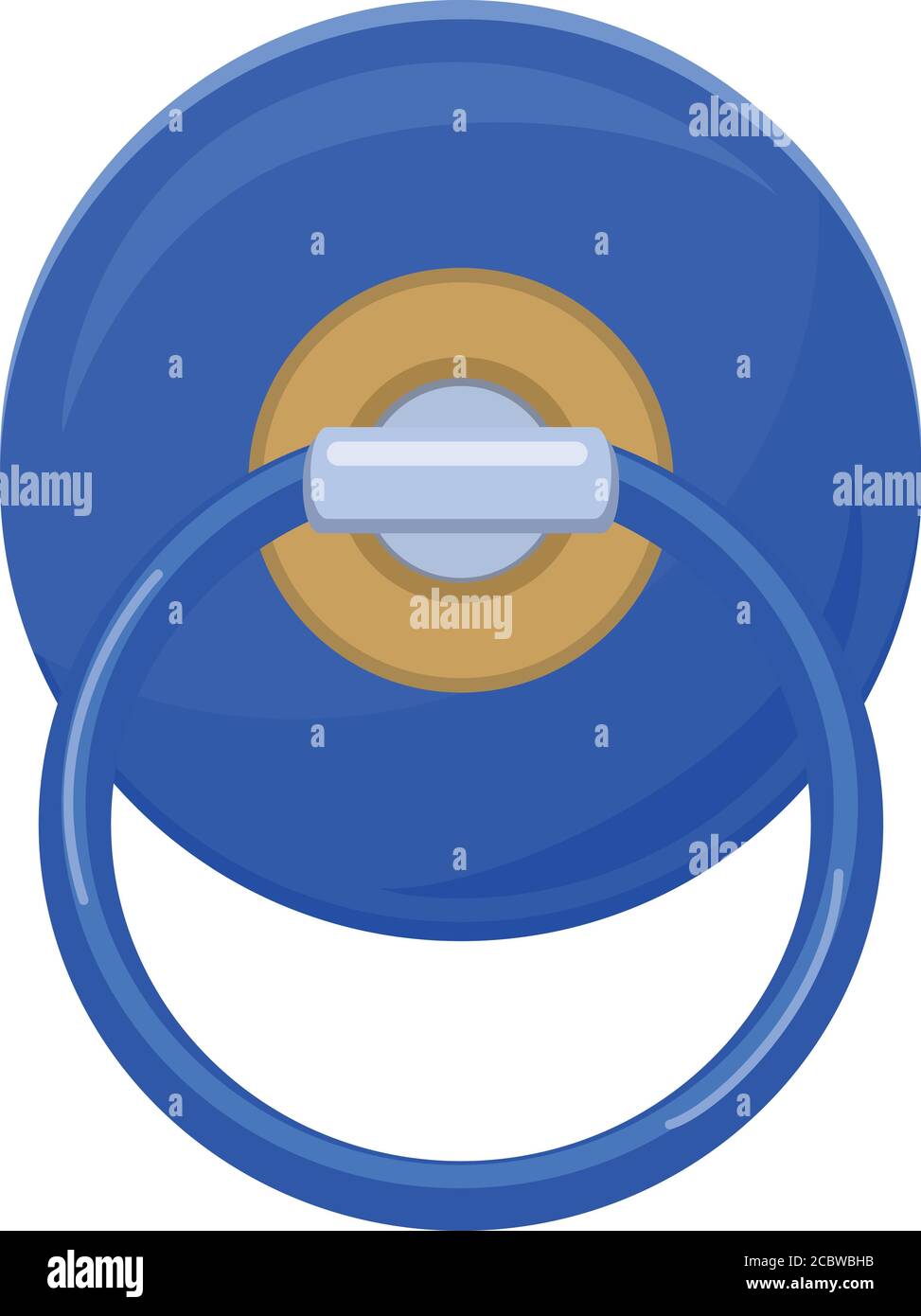 Blue pacifier icon. Cartoon of blue pacifier vector icon for web design ...