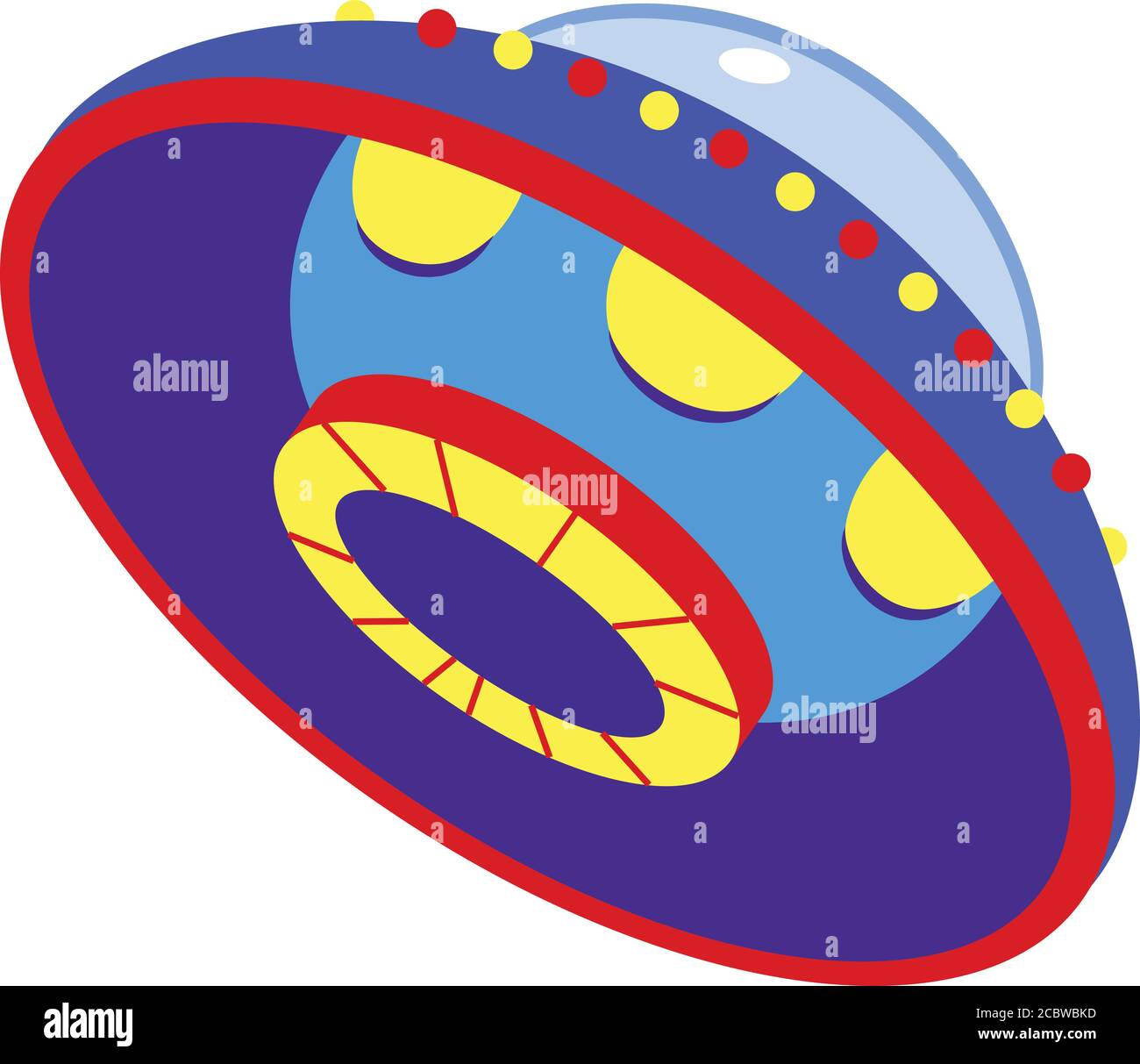 Futuristic ufo icon. Cartoon of futuristic ufo vector icon for web ...