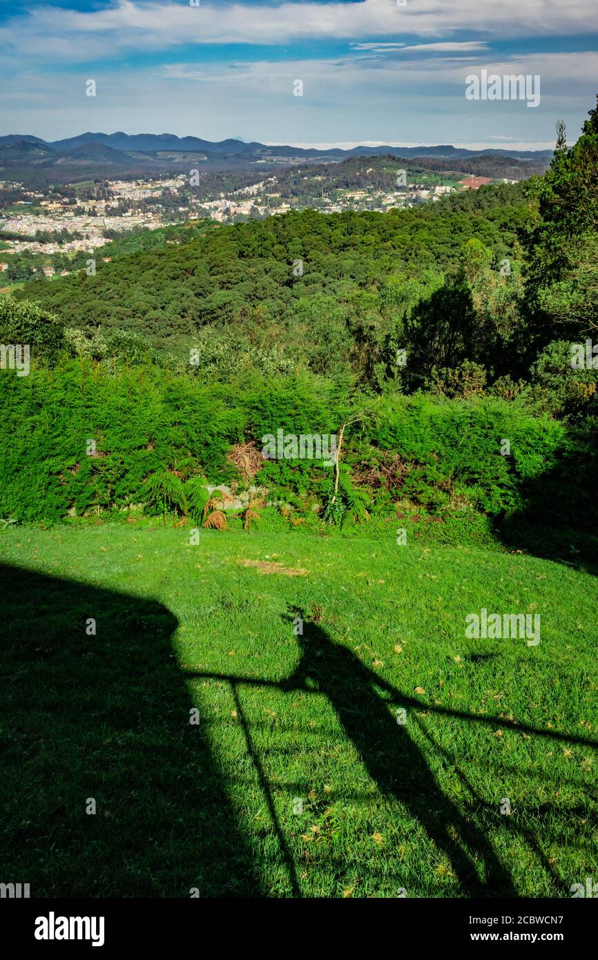 human shadow with amazing landscape background Stock Photo - Alamy