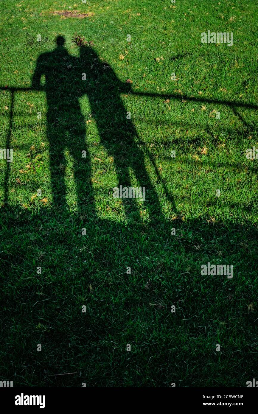 human shadow with amazing landscape background Stock Photo - Alamy