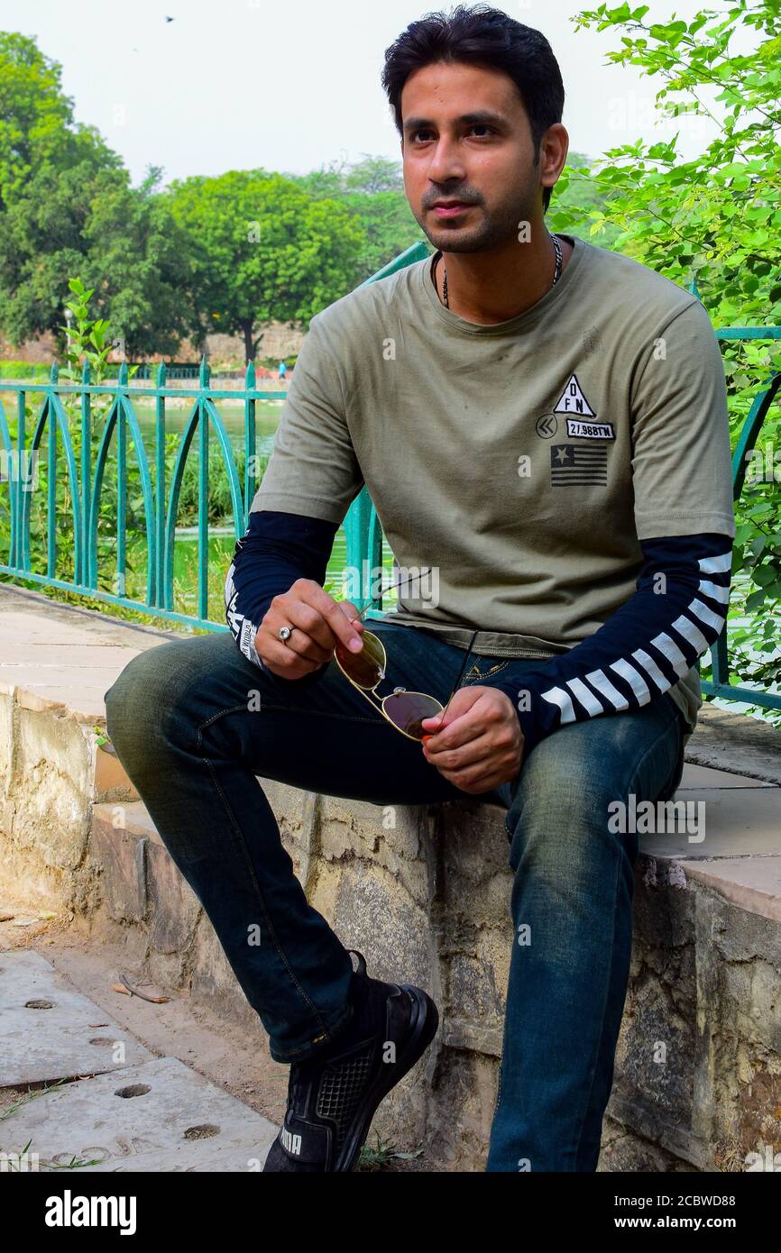 New Delhi India – March 3 2020 : Man portrait, smart casual man ...