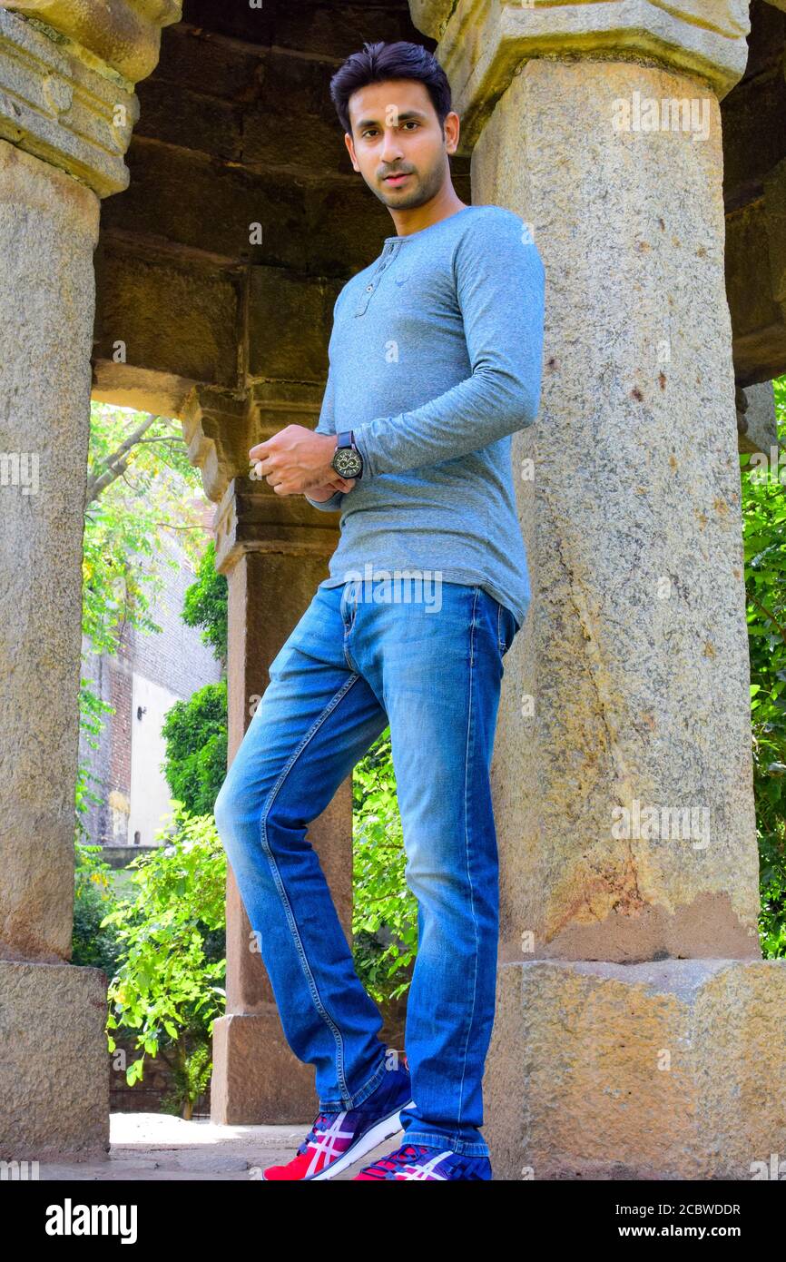 New Delhi India – March 3 2020 : Man portrait, smart casual man ...
