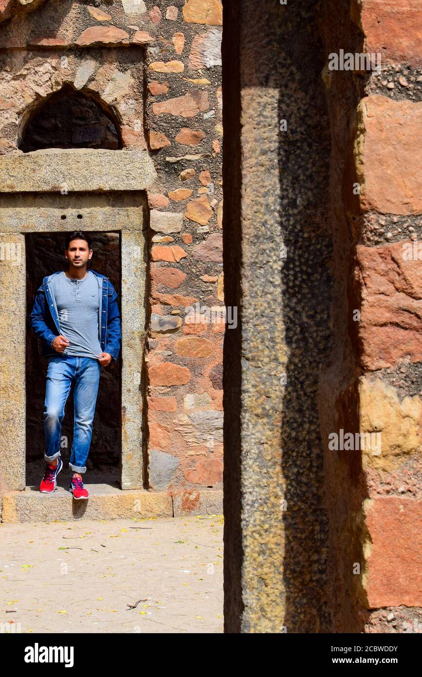 New Delhi India – March 3 2020 : Man portrait, smart casual man ...