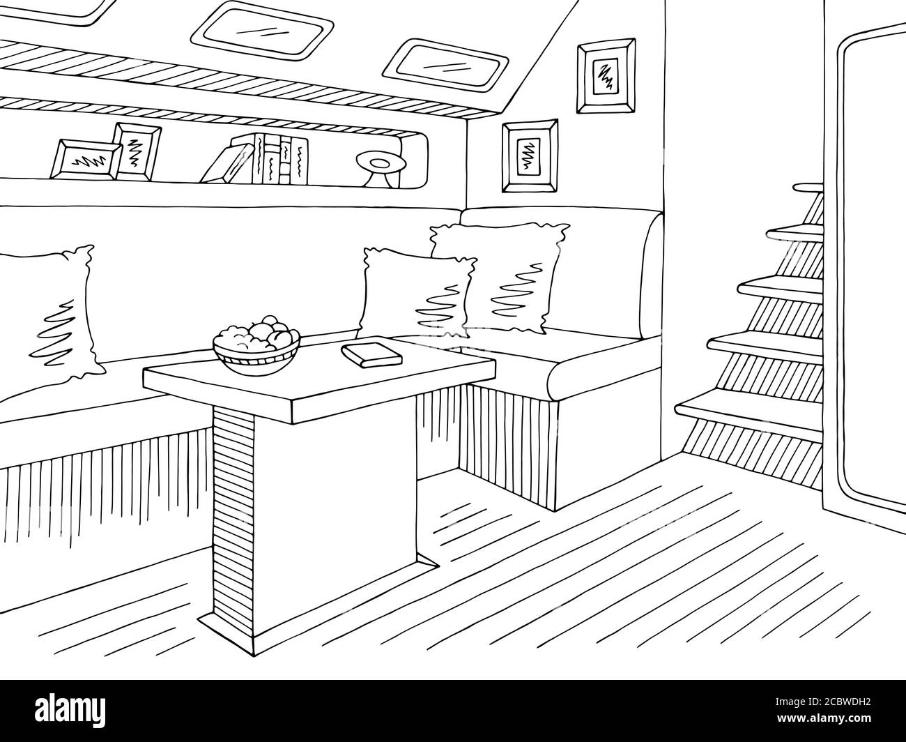 Room interior inside rich Stock Vector Images - Alamy