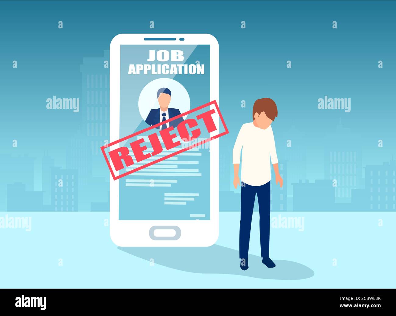 Sad man in online Stock Vector Images - Alamy