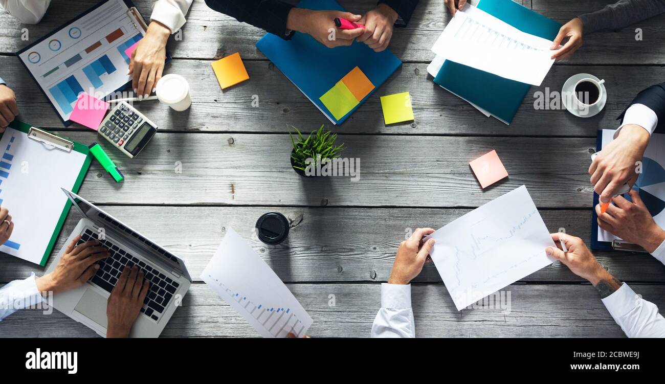 Business corporate management planning team concept, people sitting ...