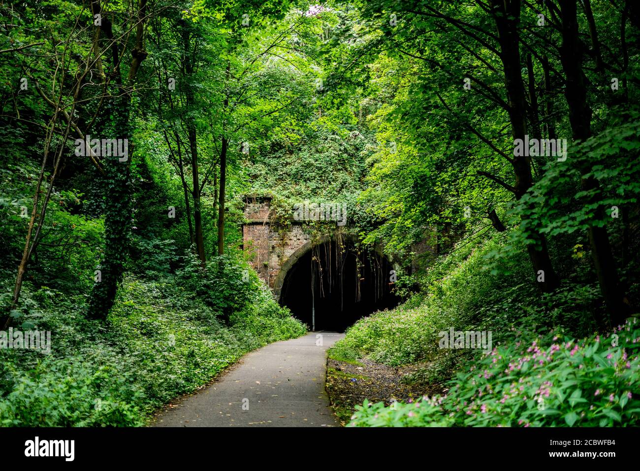 Old rail tunnel changed into path Stock Photo - Alamy