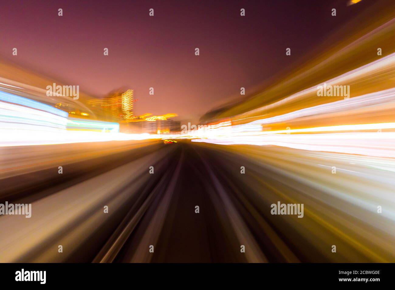 Speed motion in urban highway road tunnel Stock Photo - Alamy