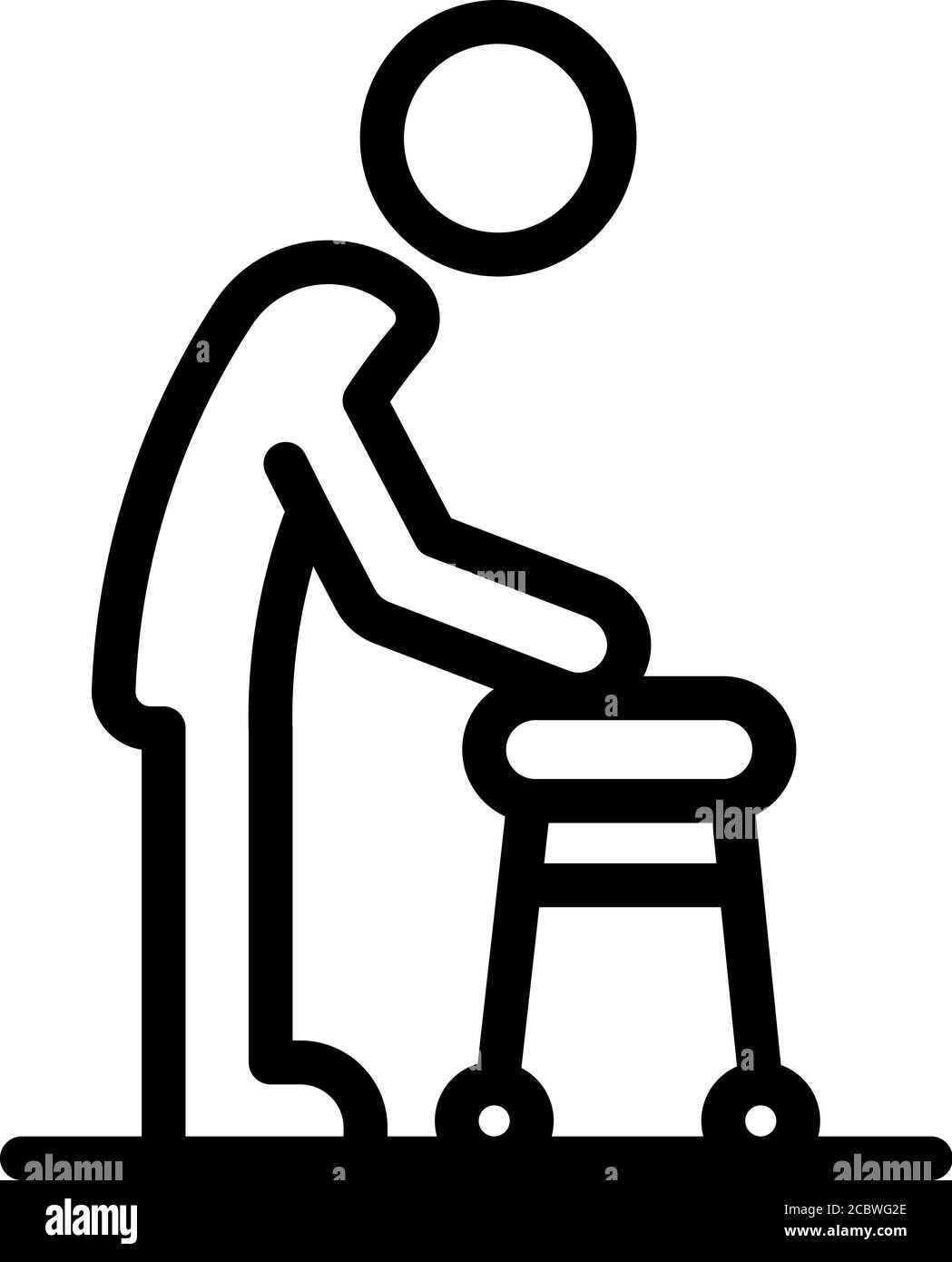 Mature female walker Stock Vector Images - Alamy