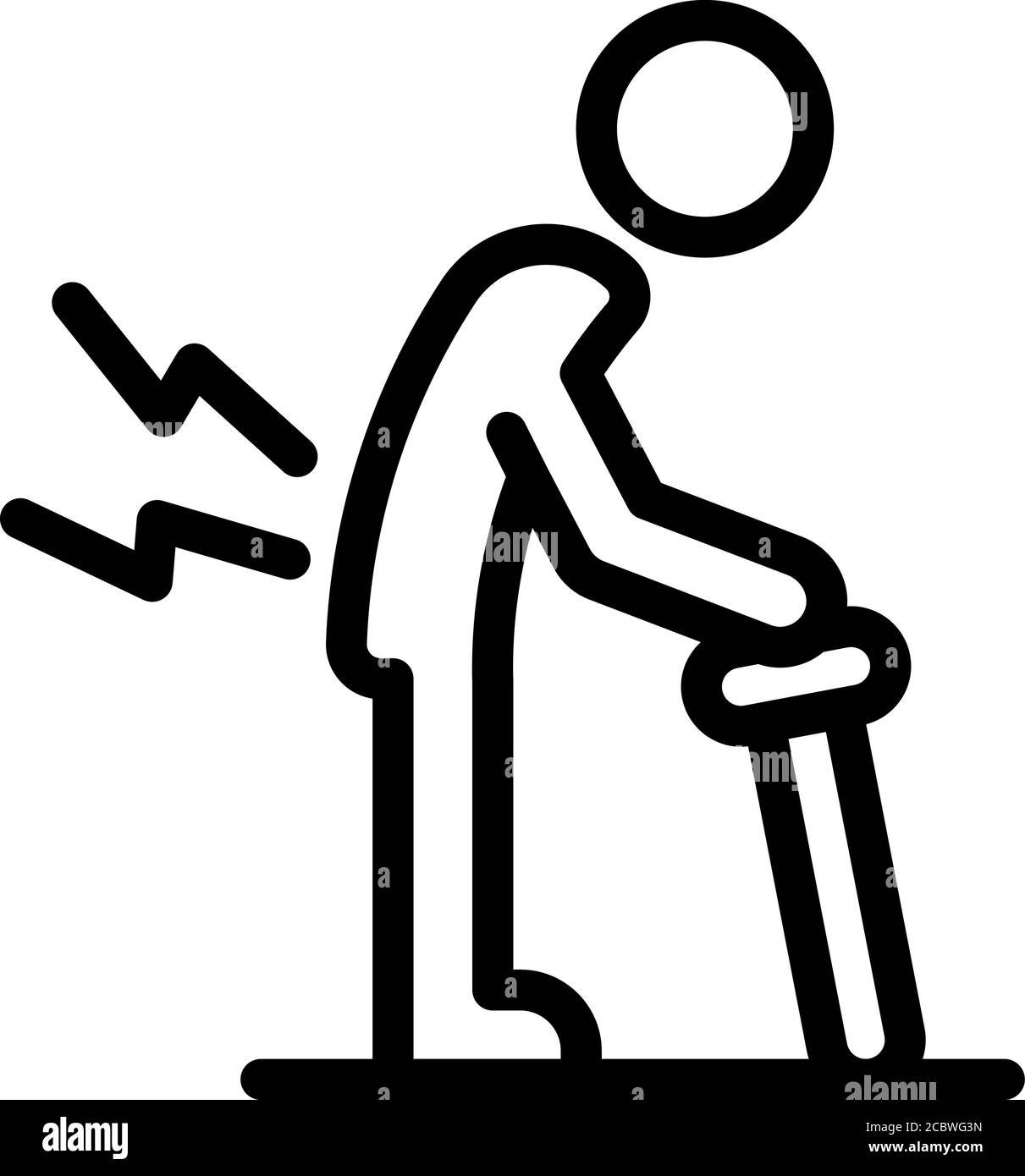 Spine pain icon outline Black and White Stock Photos & Images - Alamy