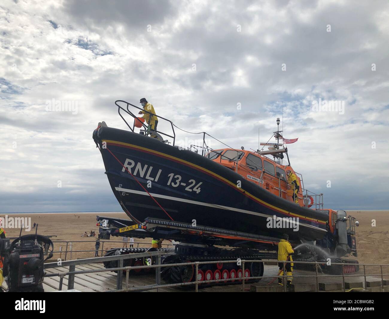 The RNLI lifeboat returns after searching for Muhammad Azhar Shabbir, 18, and Ali Athar Shabbir ...