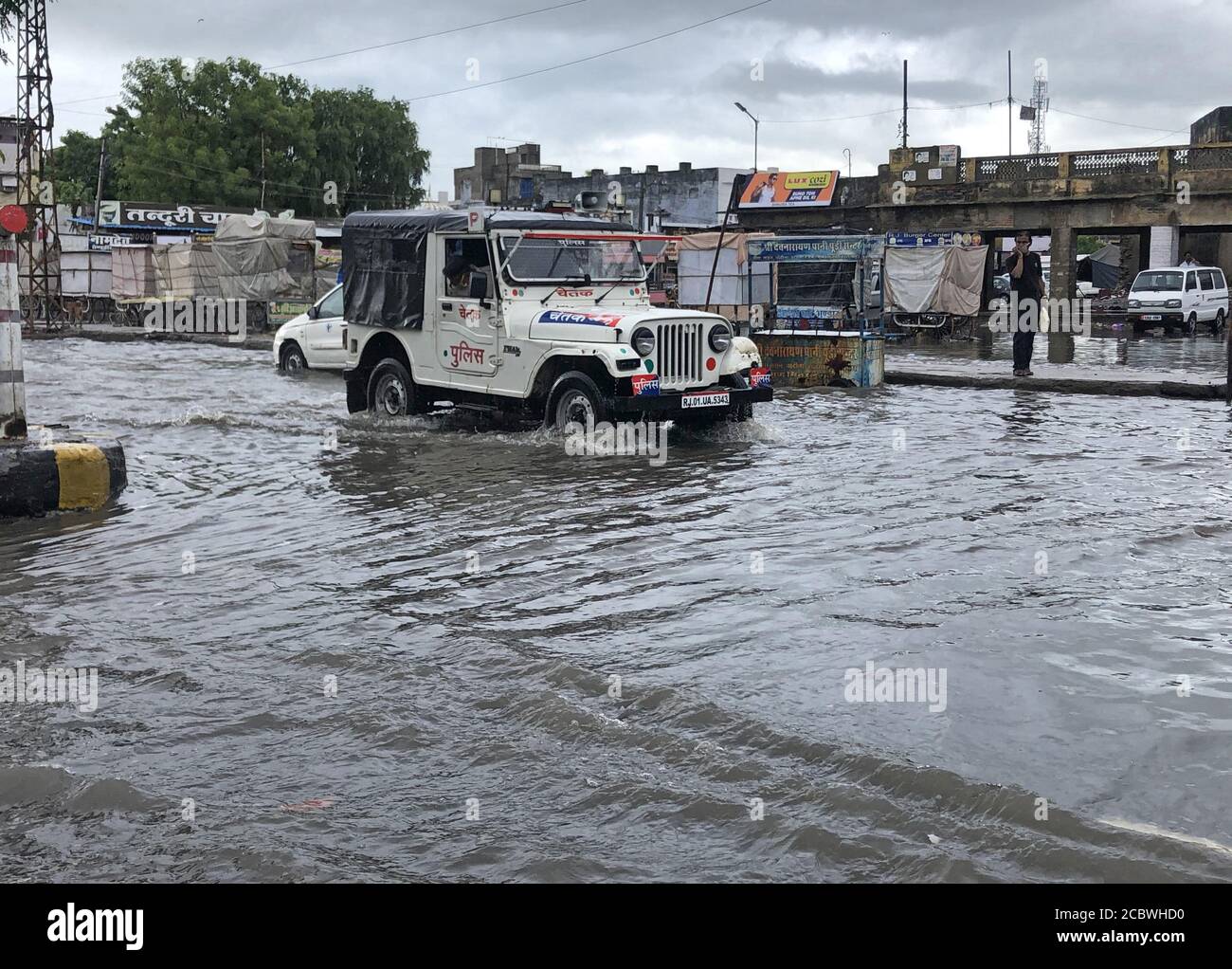 Indian police in dark hi-res stock photography and images - Alamy